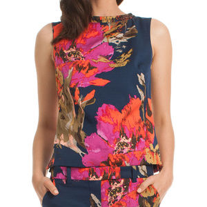 Trina Turk | Tops | Trina Turk Lennox Top Floral Silk | Poshmark